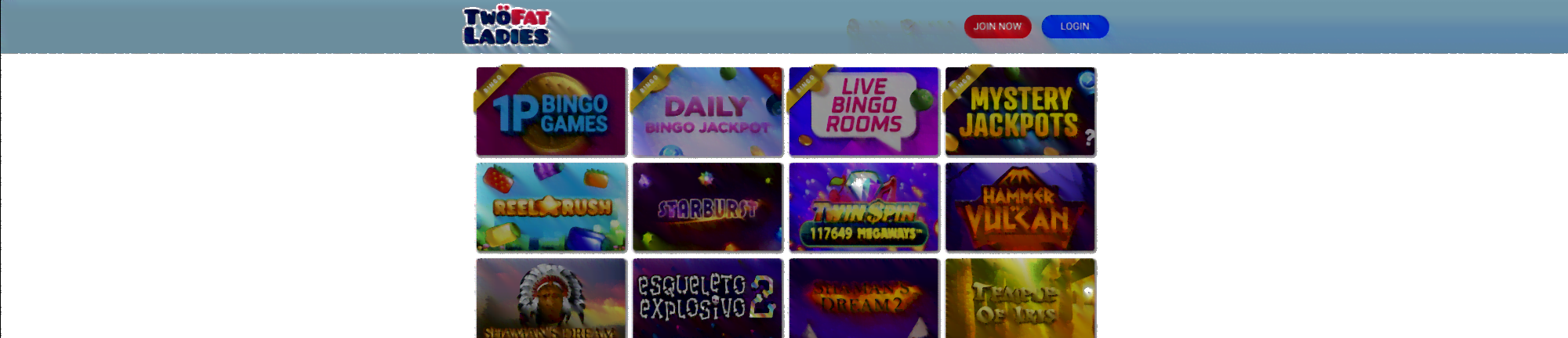 Two Fat Ladies Bingo - 200% Bingo Bonus & 20 Free Spins