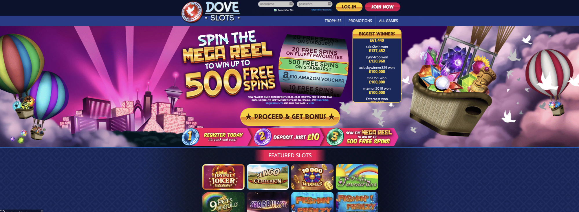 Dove Slots Review | Read Our Expert Review For This Great Site!