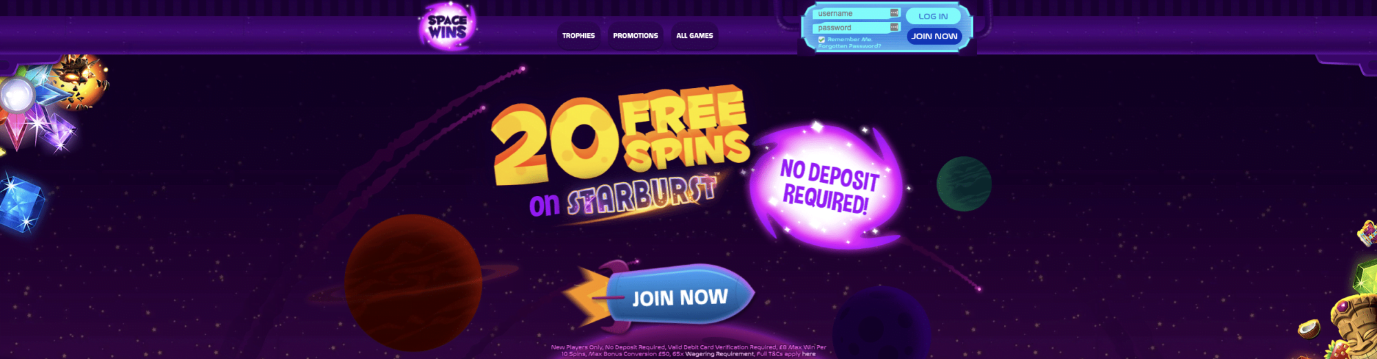Space Wins Review - Get 50 Free Spins Here No Deposit Needed!