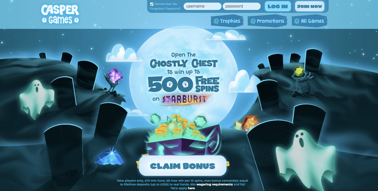 Casper Games Review - Ghostly Games & Free Spins Right Here!